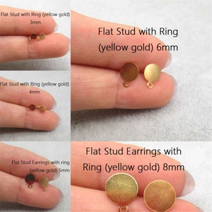 Sterling Silver Earring Posts W/ Flat Back 3mm 4mm 5mm 6mm 8mm, Silver ...