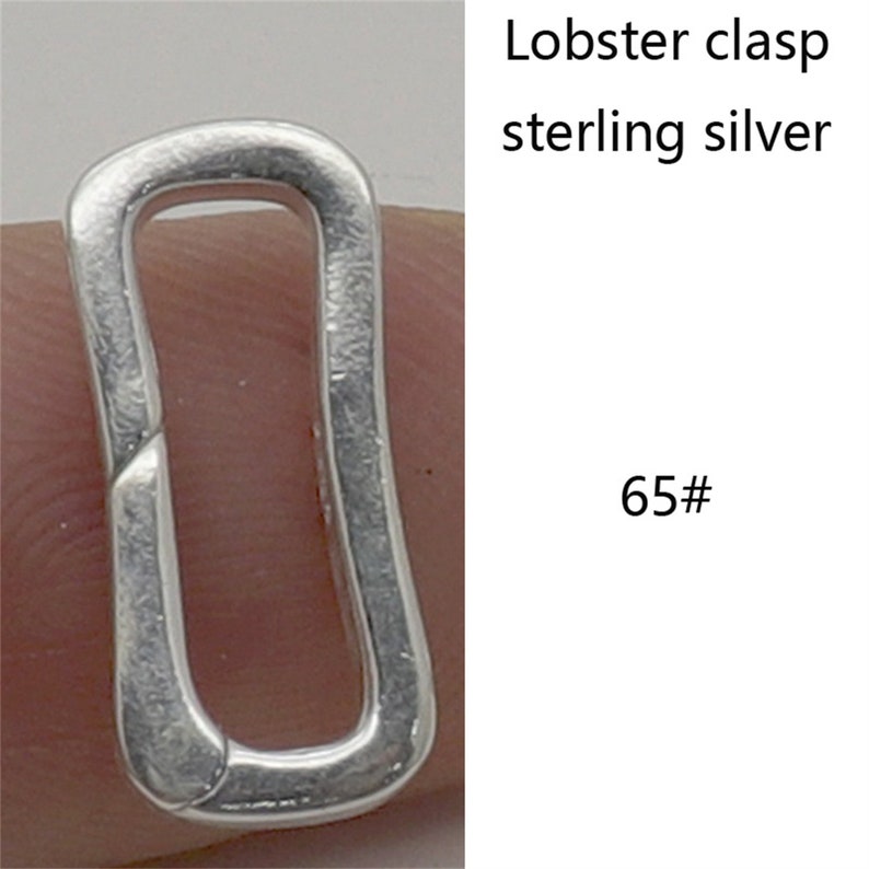 Sterling Silver Rectangle Clasp, Silver Geometric Hinged Clasp, Push ...