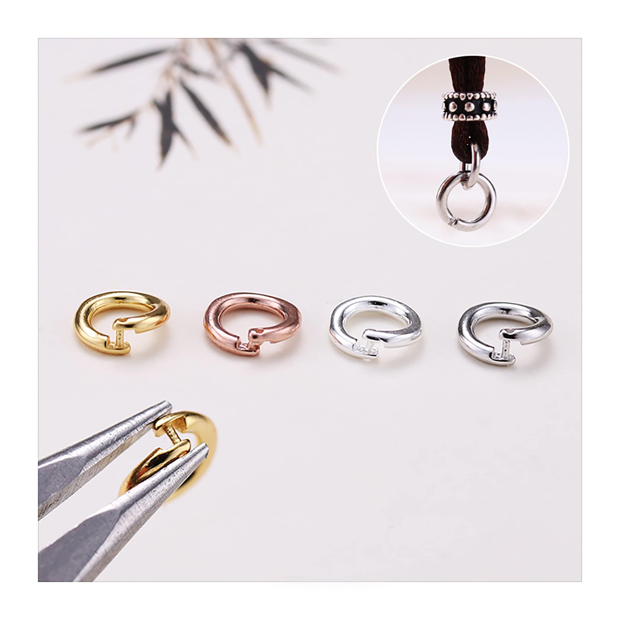 925 Silver Locking Jump Ring S925 Silver Open Jump Ring for - Etsy