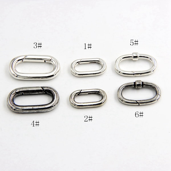 Oval Clasp Push Ring - Etsy