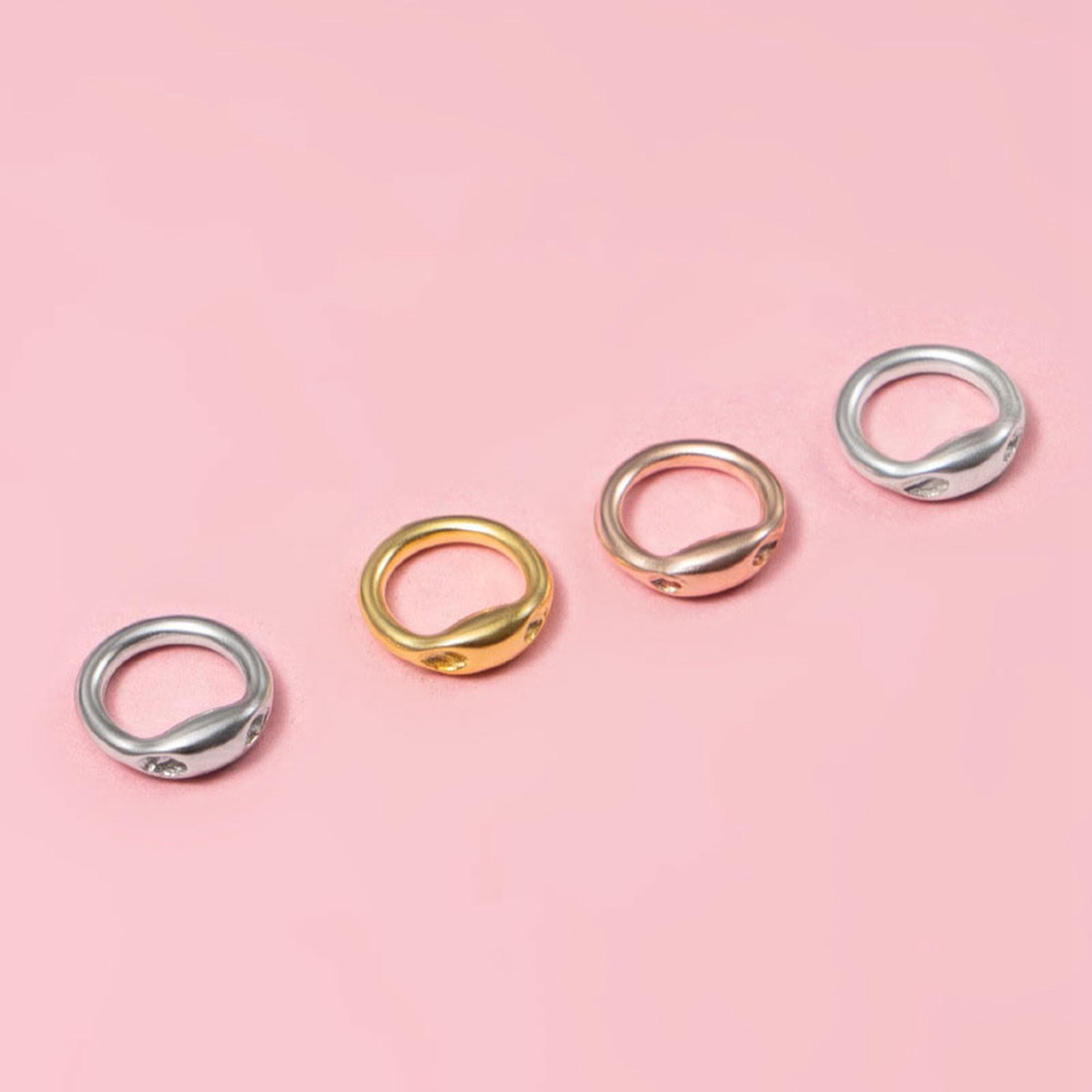 Sterling Silver Double Hole Jump Ring, Wire Protector, End Loop Bead - Etsy