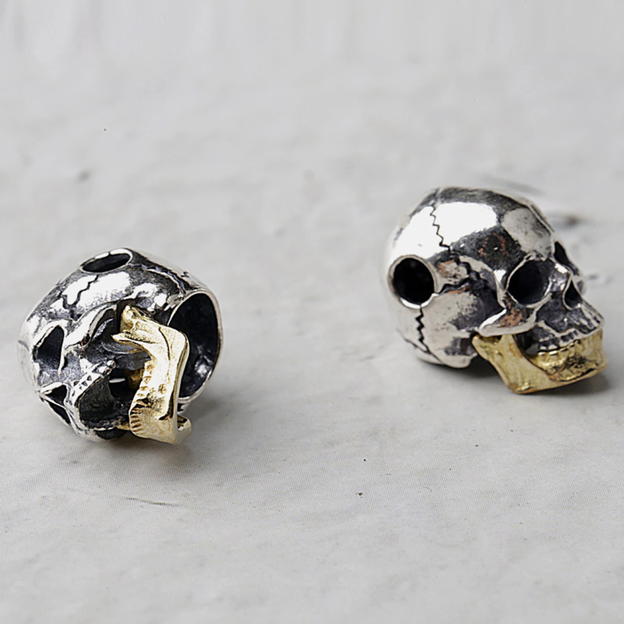 Sterling Silver Skull Bead Spacer Beads 925 Silver Skull - Etsy
