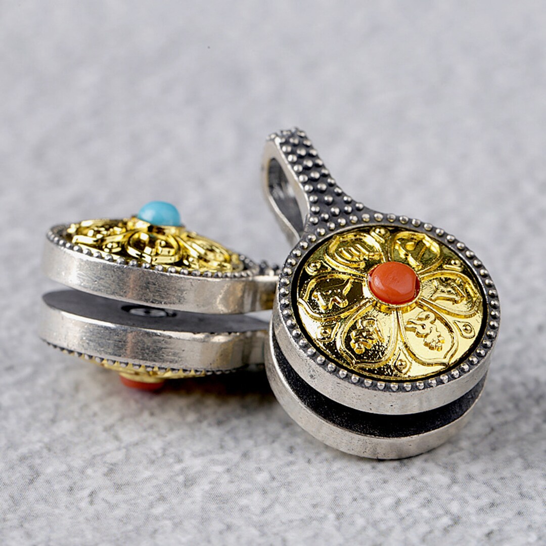 Sterling Silver OM Mantra Counter, Buddhism Mala Bum Counter Clip ...