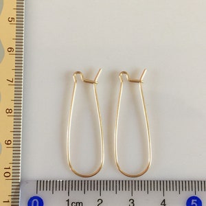 14K Gold Filled Kidney Earrings, Gold Filled Kidney Ear Wires for ...