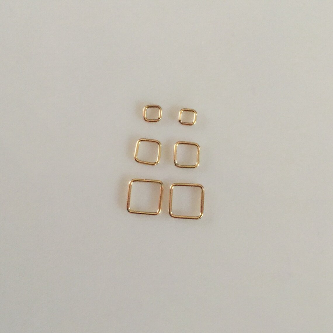 14K Gold Filled Closed Square Jump Rings Gold Filled Closed | Etsy