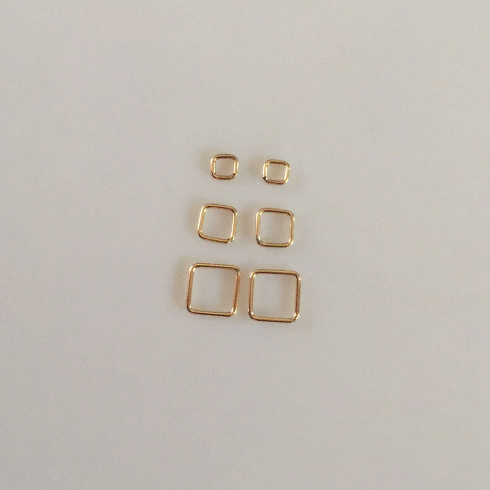 14K Gold Filled Closed Square Jump Rings Gold Filled Closed | Etsy