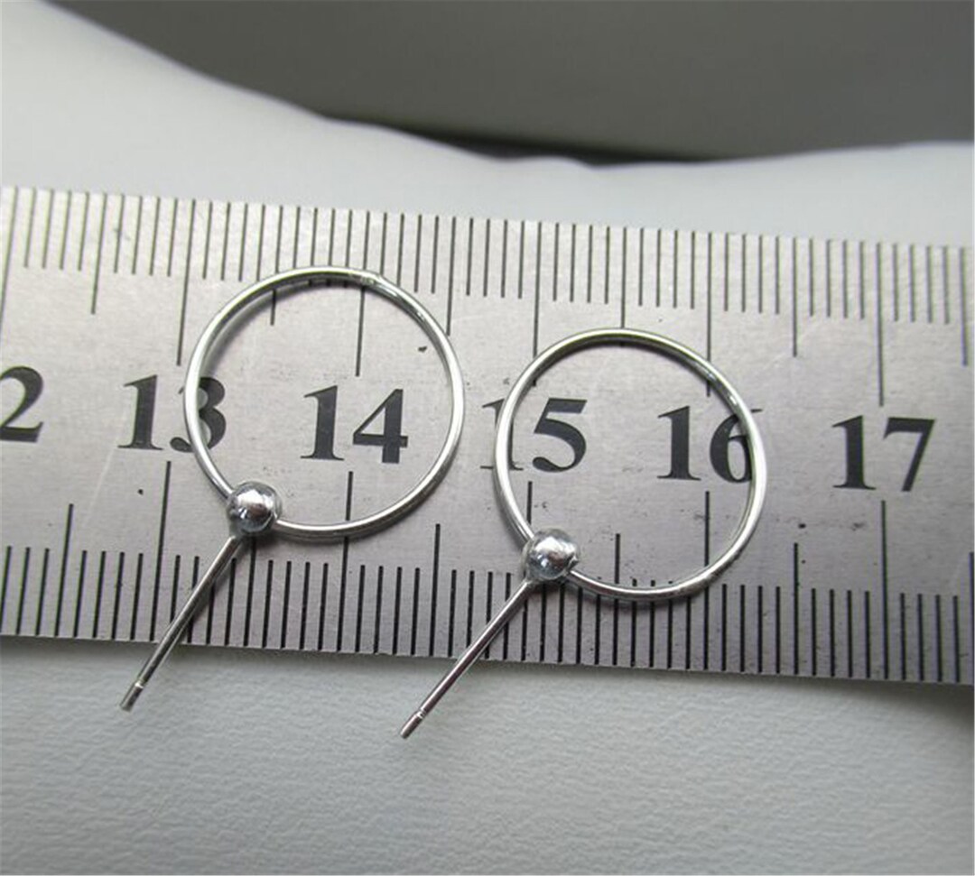 Sterling Silver Circle Drop Earring Post With Backs, 925 Silver Round ...