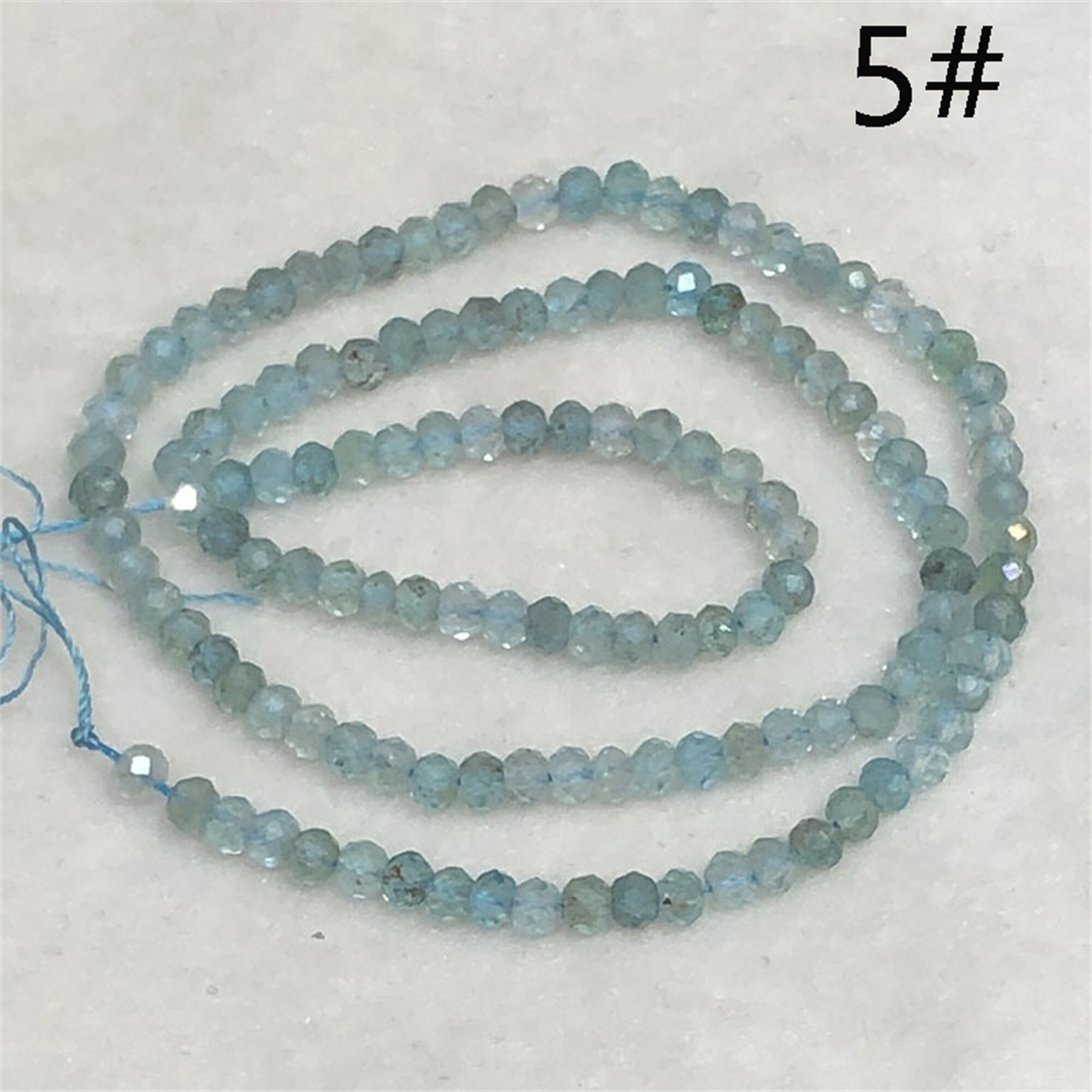 Faceted Light Blue Apatite Gemstone Beads, Full Strand - Etsy