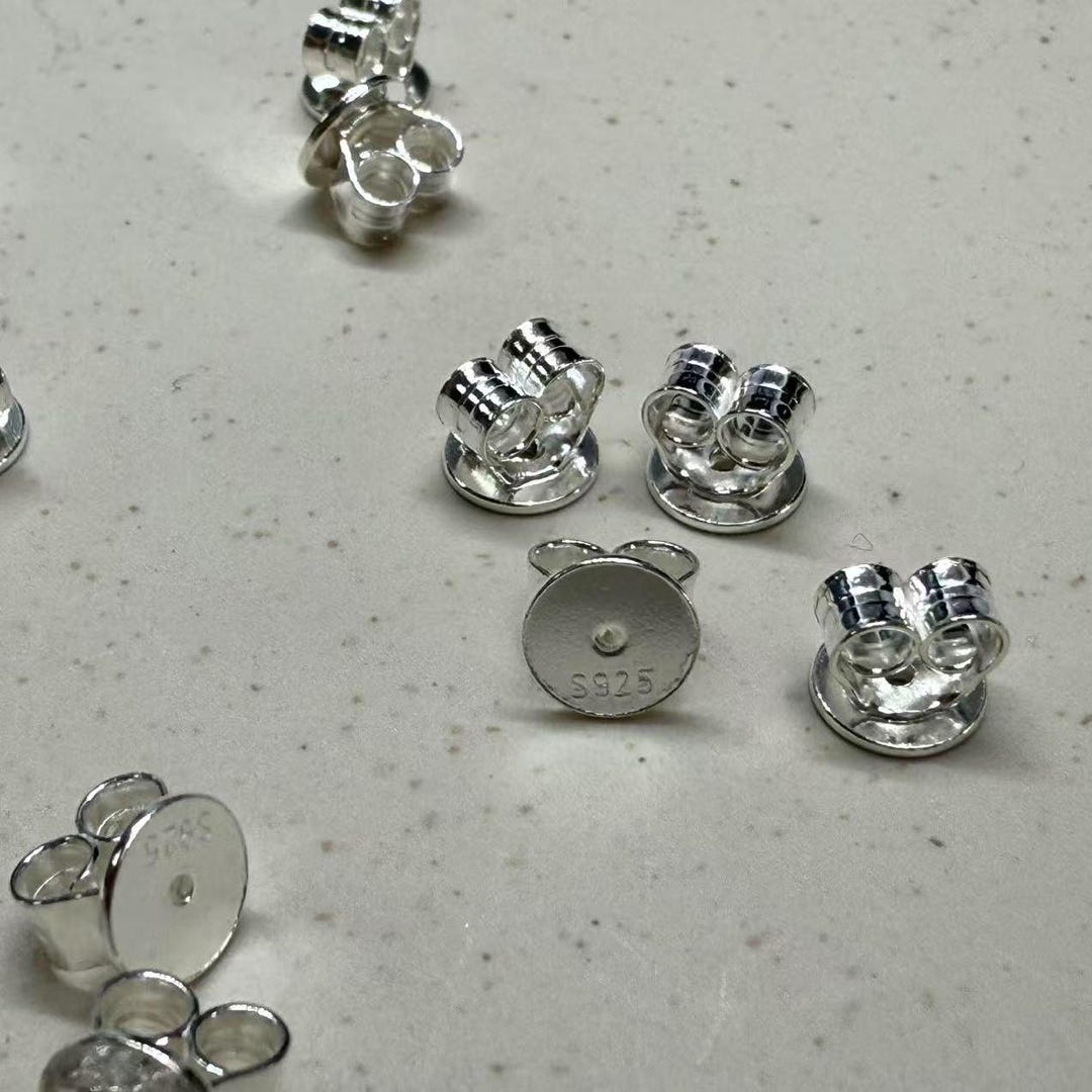Sterling Silver Butterfly Ear Nuts, Earring Backs, Earring Backing, Ear ...