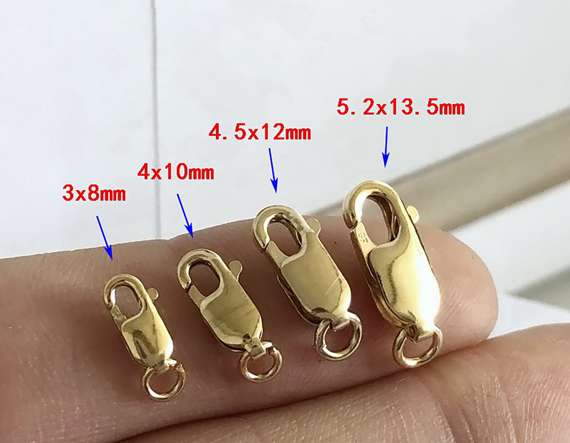 14K Gold Filled Rectangle Trigger Clasps With Opened Jump - Etsy