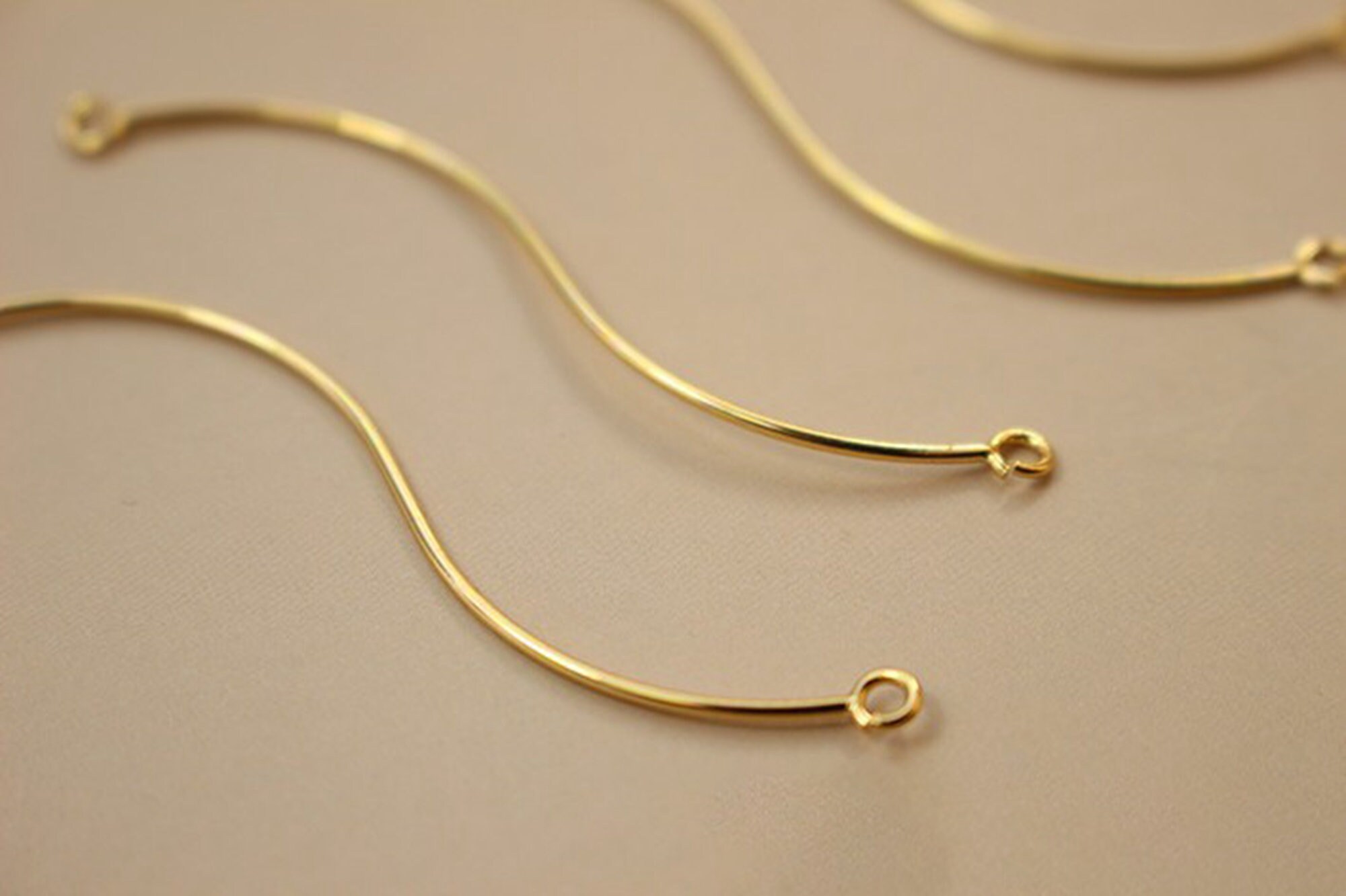 Gold Plated Spiral Connector Charm Earring Charm, Gold Tone S Shape ...