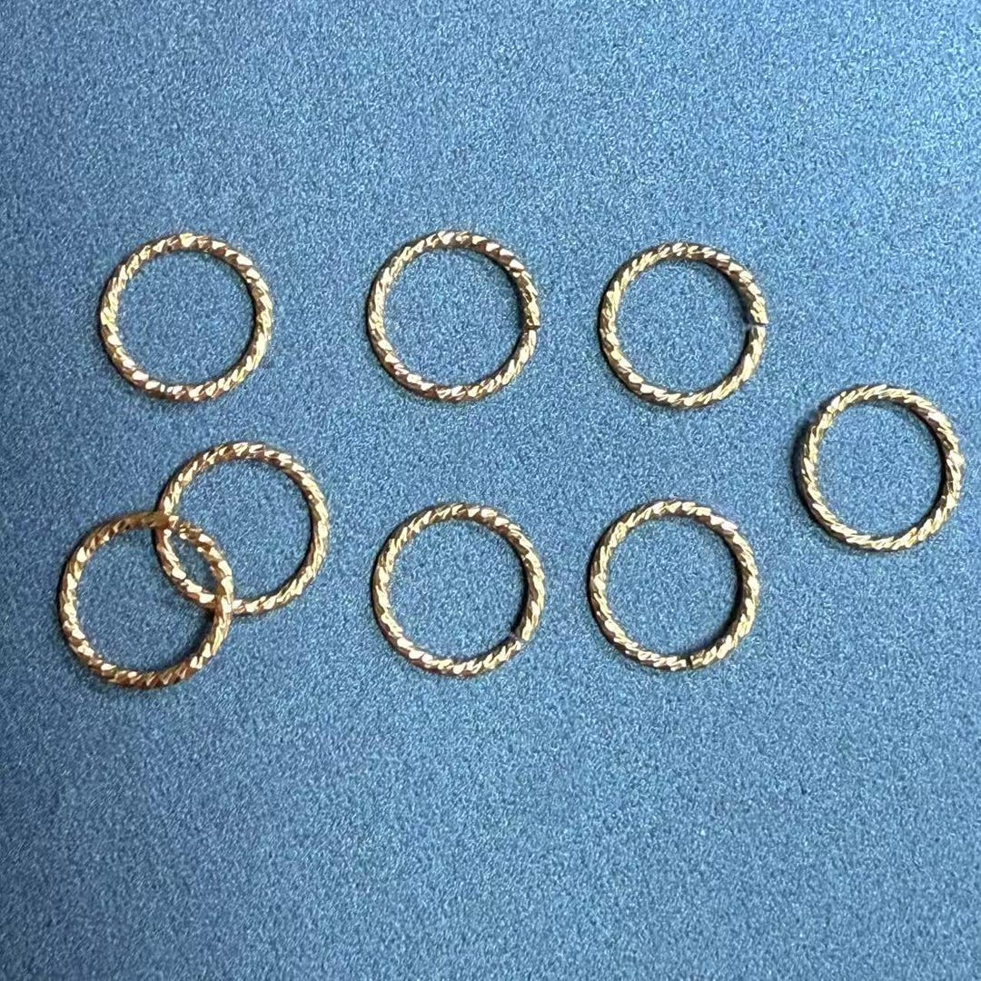 14K Gold Filled Twisted Jump Rings, Gold Filled Coiled Jump Rings ...
