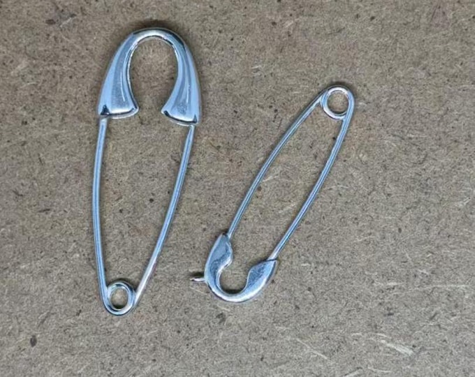 Safety Pin Necklace/ Safety Pin Chain /alternative Necklace - Etsy
