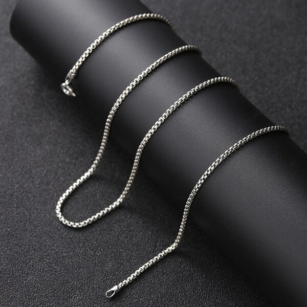 Sterling Silver Box Chain - Etsy