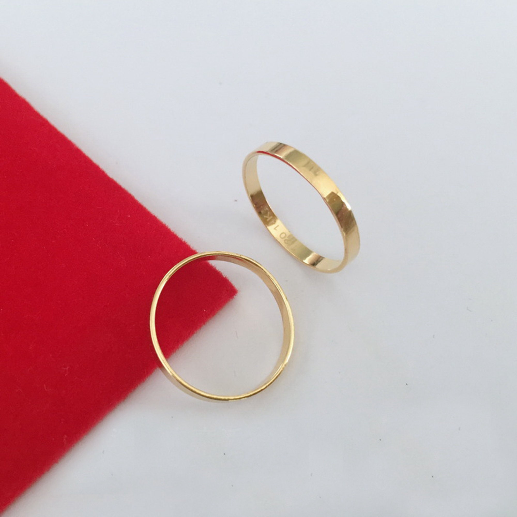14K Gold Filled Blank Band Rings Gold Filled Circle Band - Etsy