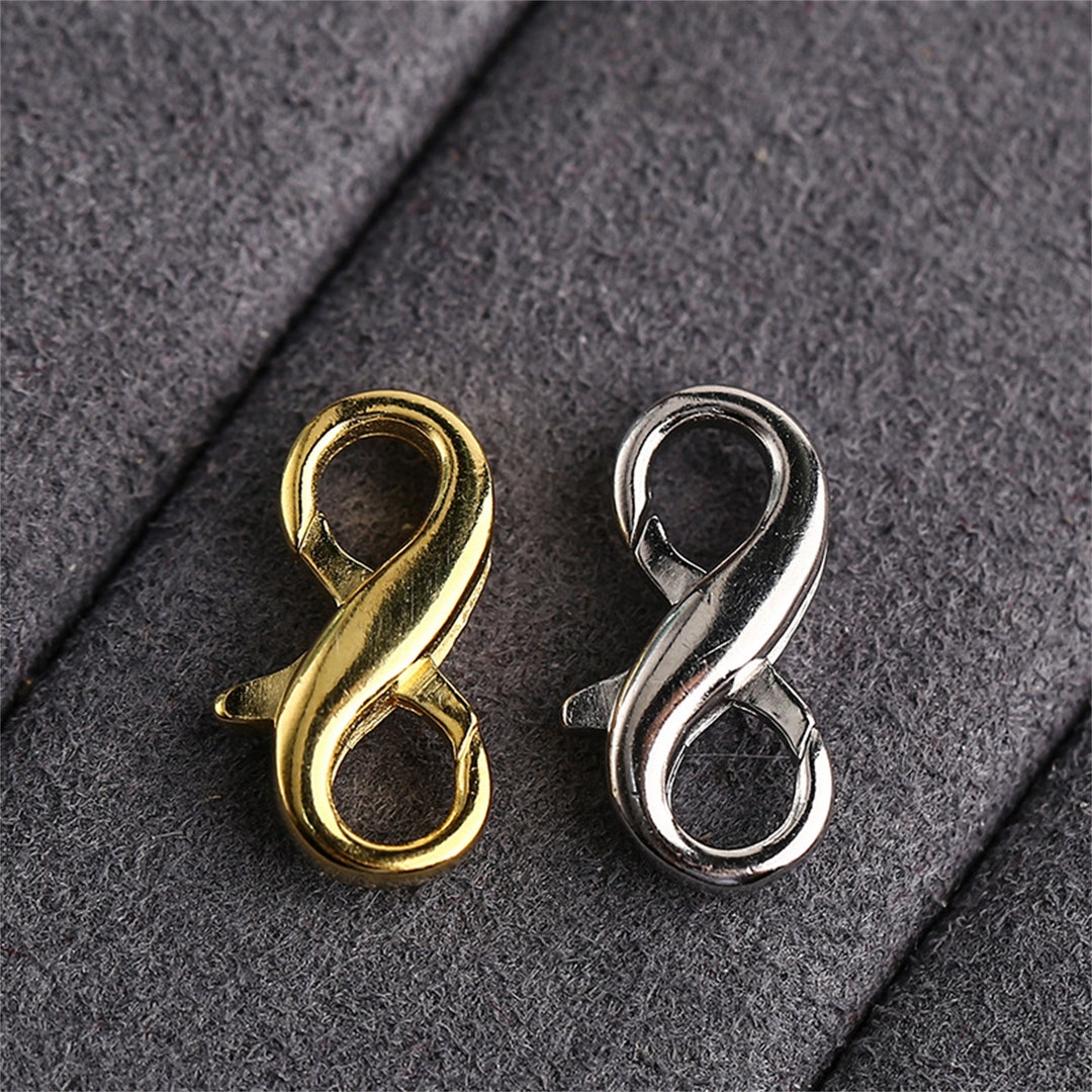 Sterling Silver Double Lobster Clasps, Double Lobster Clasp, Infinity ...