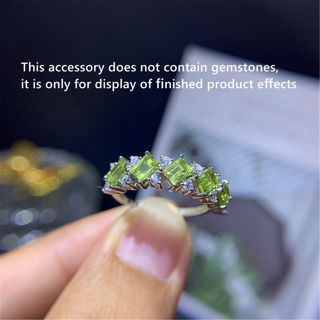 Sterling Silver Rectangular Ring Setting, Rectangle Ring Head, 925 ...