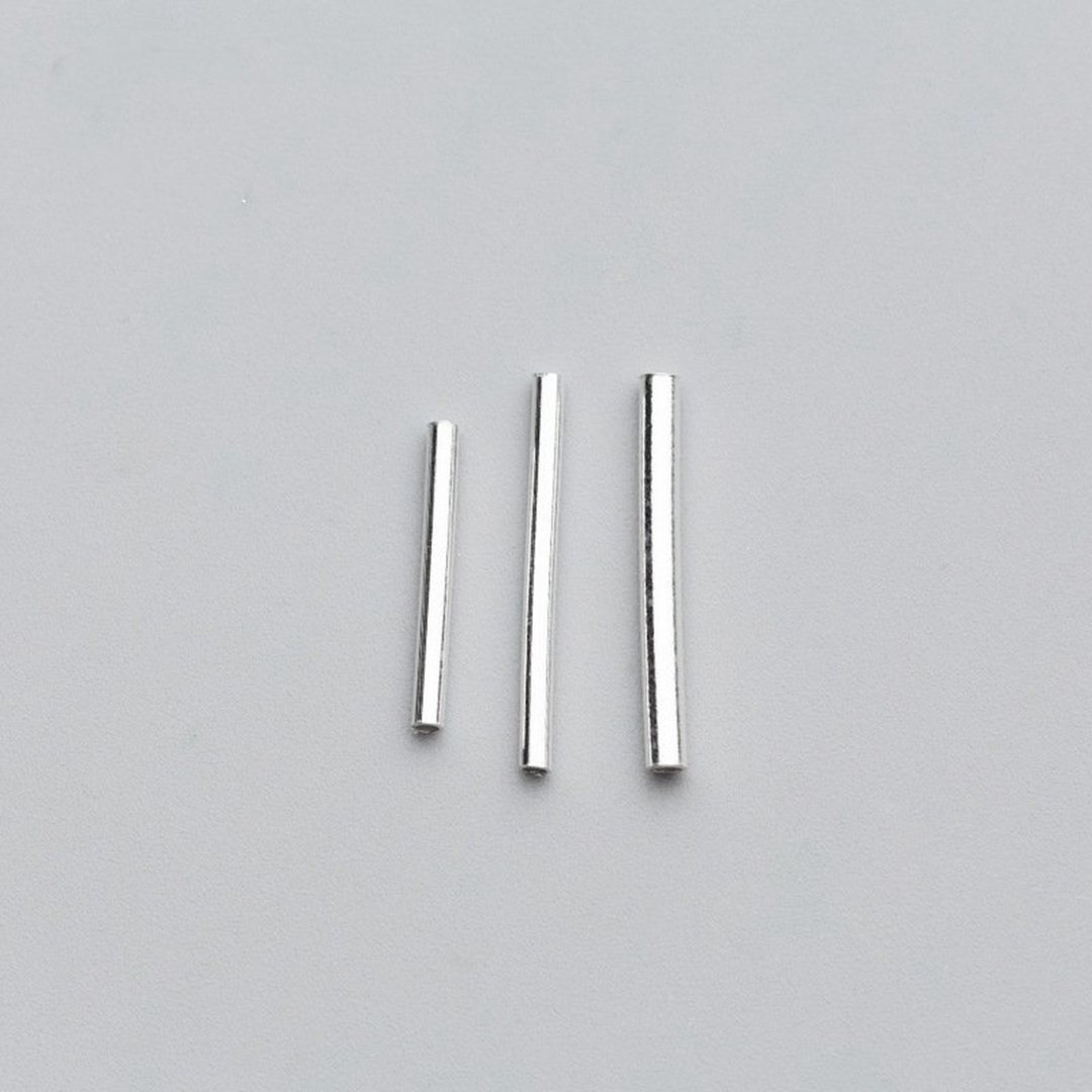 Sterling Silver Tube Beads, Straight Tube Bead, Plain Tube Bead ...