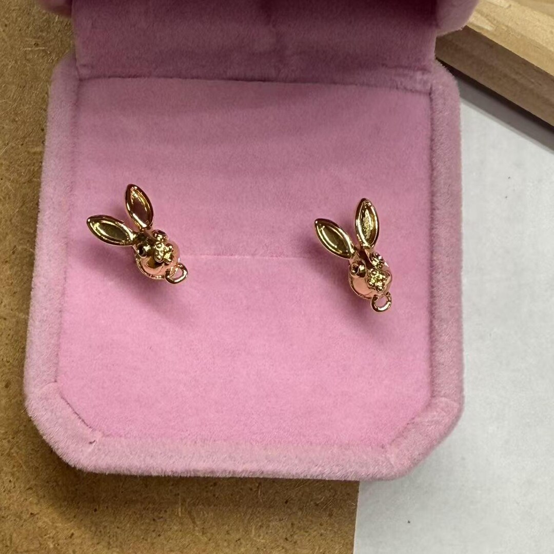 14K Gold Plated Rabbit Charm, Bunny Bracelet, Hare Necklace, Pet ...