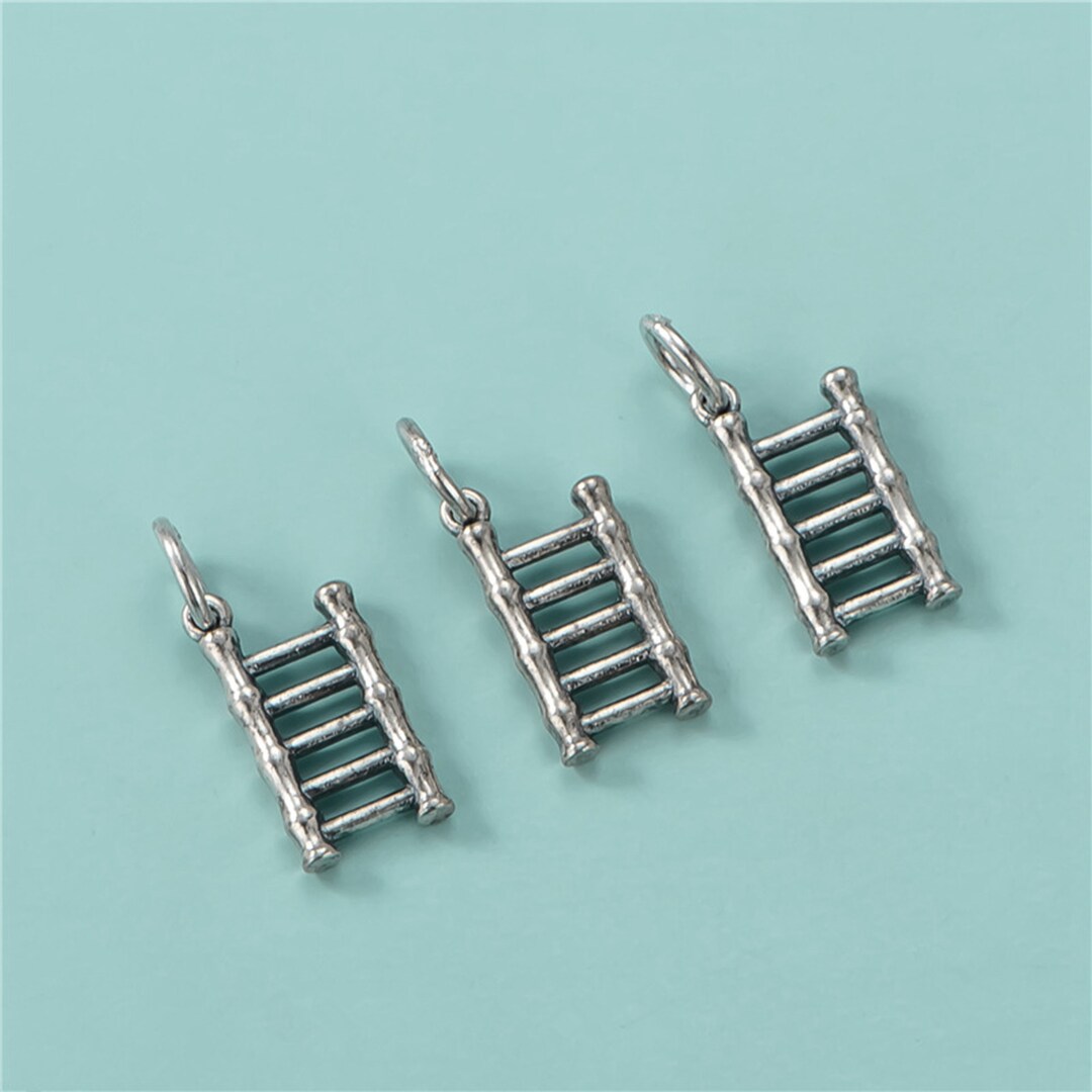 Sterling Silver Ladder Charm Pendant, Fireman Bracelet, Climbing ...