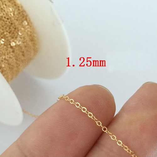 1 Meter 14K Gold Filled Cable Chain Footage Gold Filled Bulk - Etsy