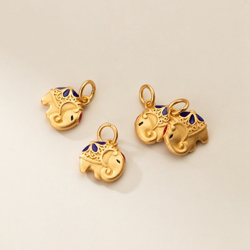 Small Elephant Charm - Etsy