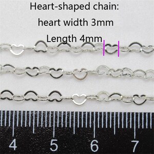 Sterling Silver Sparkle Heart Chain, Bulk Plain Heart Chains ...