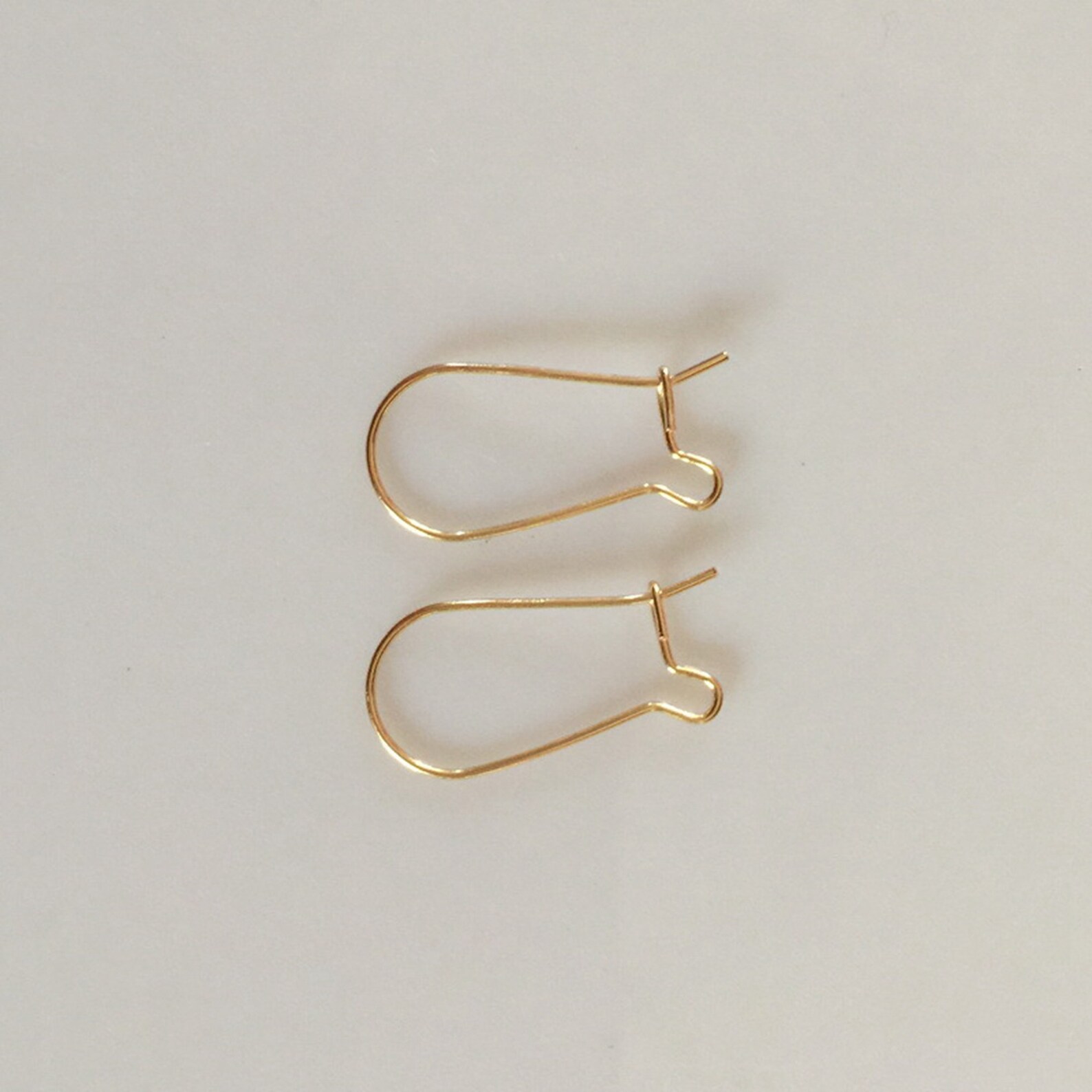 14K Gold Filled Kidney Earrings, Gold Filled Kidney Ear Wires for ...