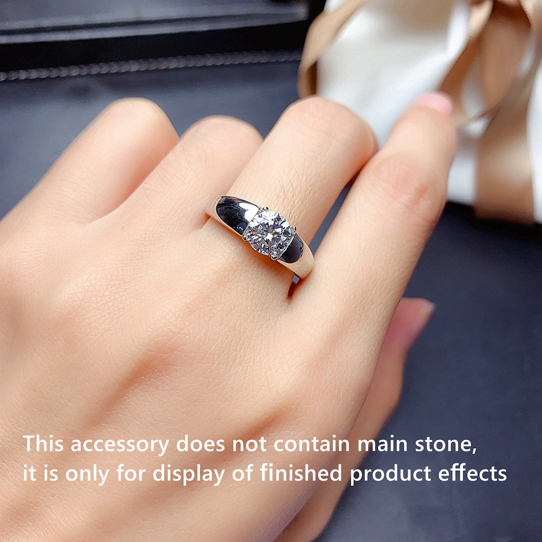 Sterling Silver Round Ring Setting, Round Ring Head, 925 Silver Ring ...