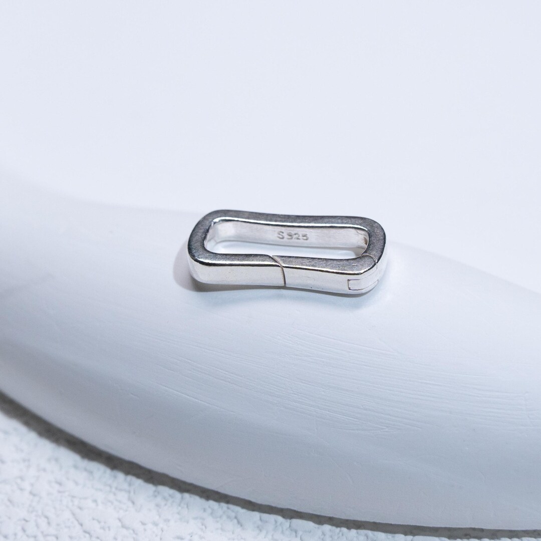 Sterling Silver Rectangle Spring Gate Clasp, Hinged Design - Etsy