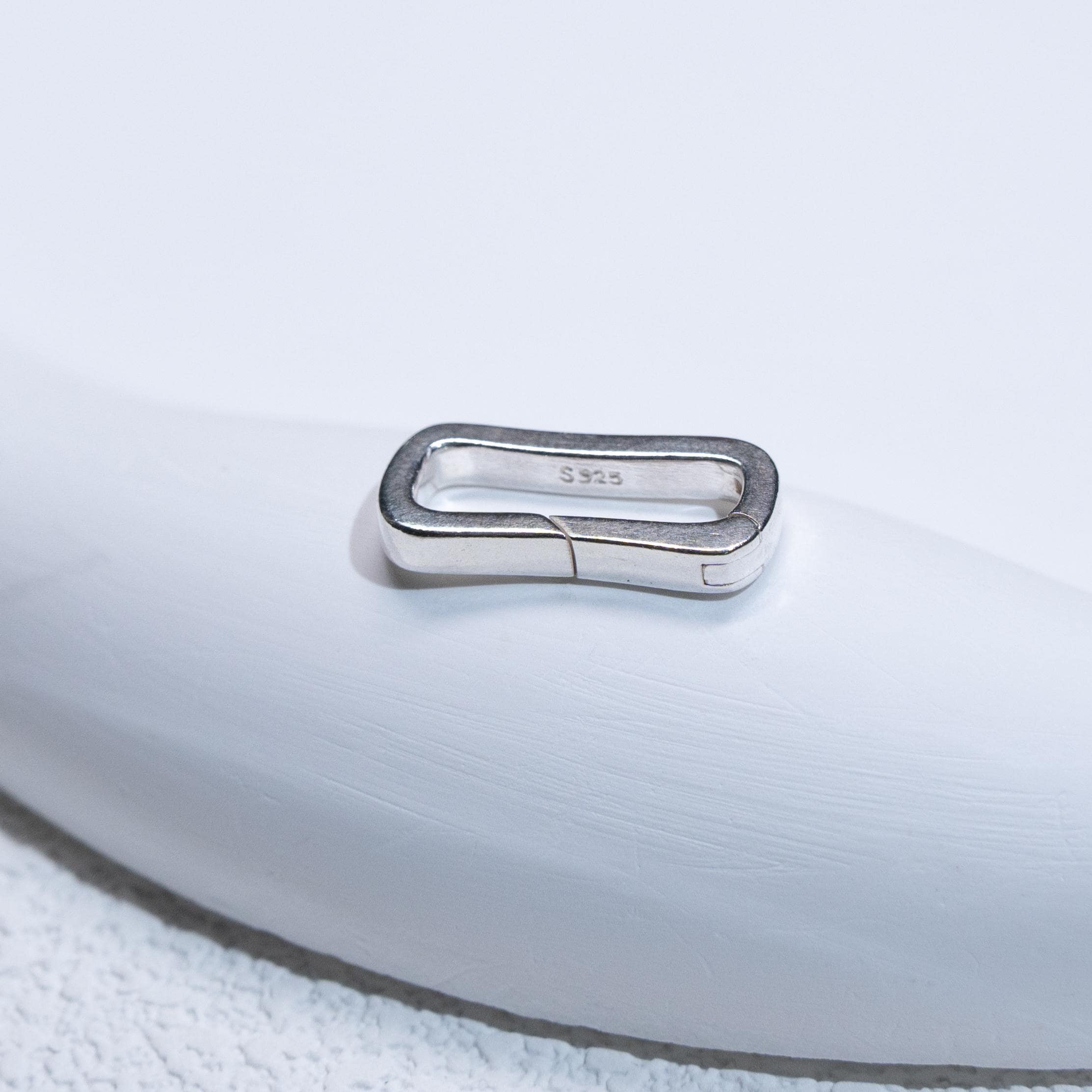 Sterling Silver Rectangle Spring Gate Clasp, Hinged Design - Etsy
