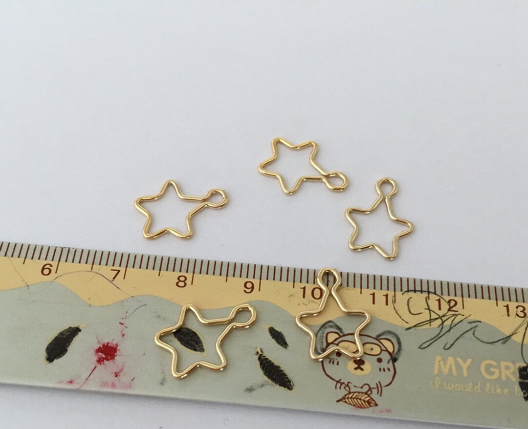 14K Gold Filled Closed Star Jump Rings , Gold Filled Closed Star Ring ...