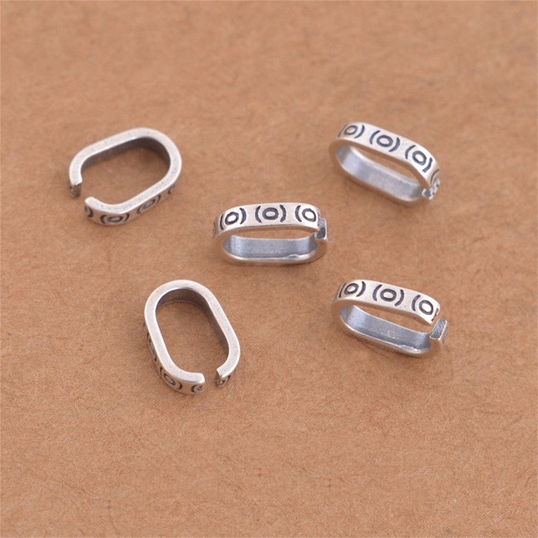 Sterling Silver Oval Jump Ring With Eye Imprint, 925 Silver Oval Jump ...