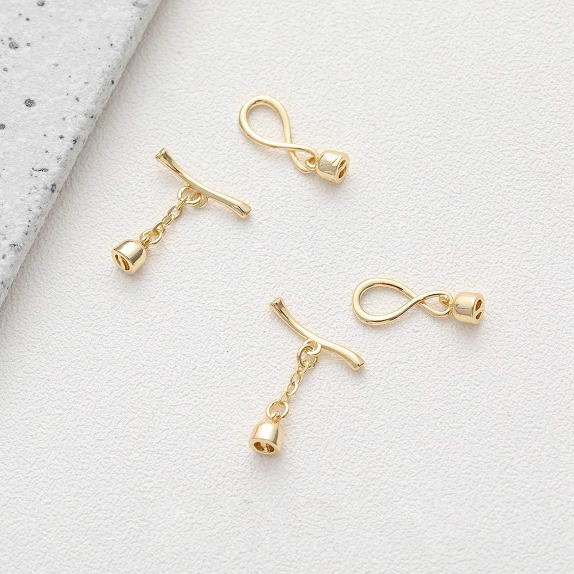 14K Gold Plated Infinity Toggle Clasps Gold Tone Toggle Clasp - Etsy