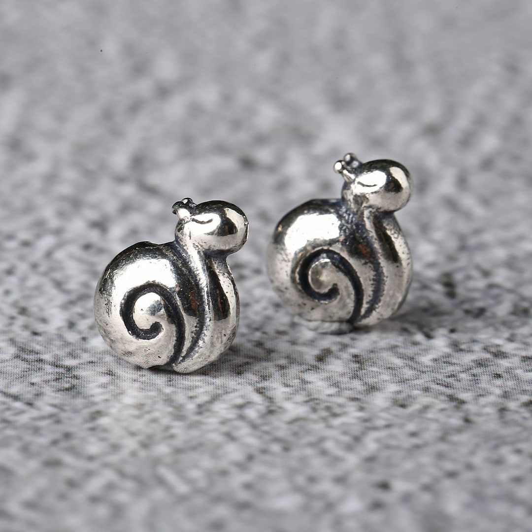 Sterling Silver Snails Beads, Animal Bead, Garden Snails Bead, Slug ...