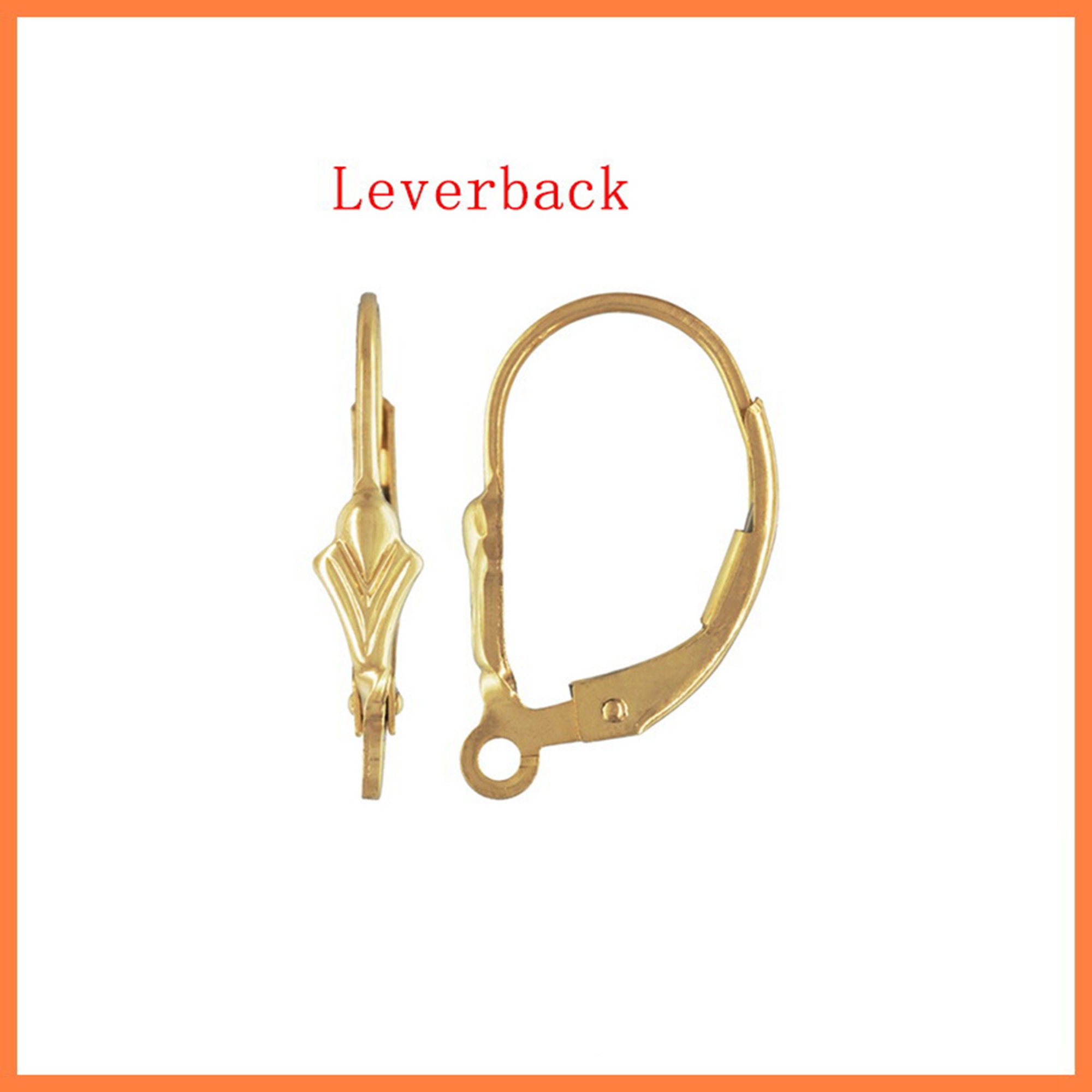 14K Gold Filled Earring Plain Lever Back Earring Gold Filled - Etsy