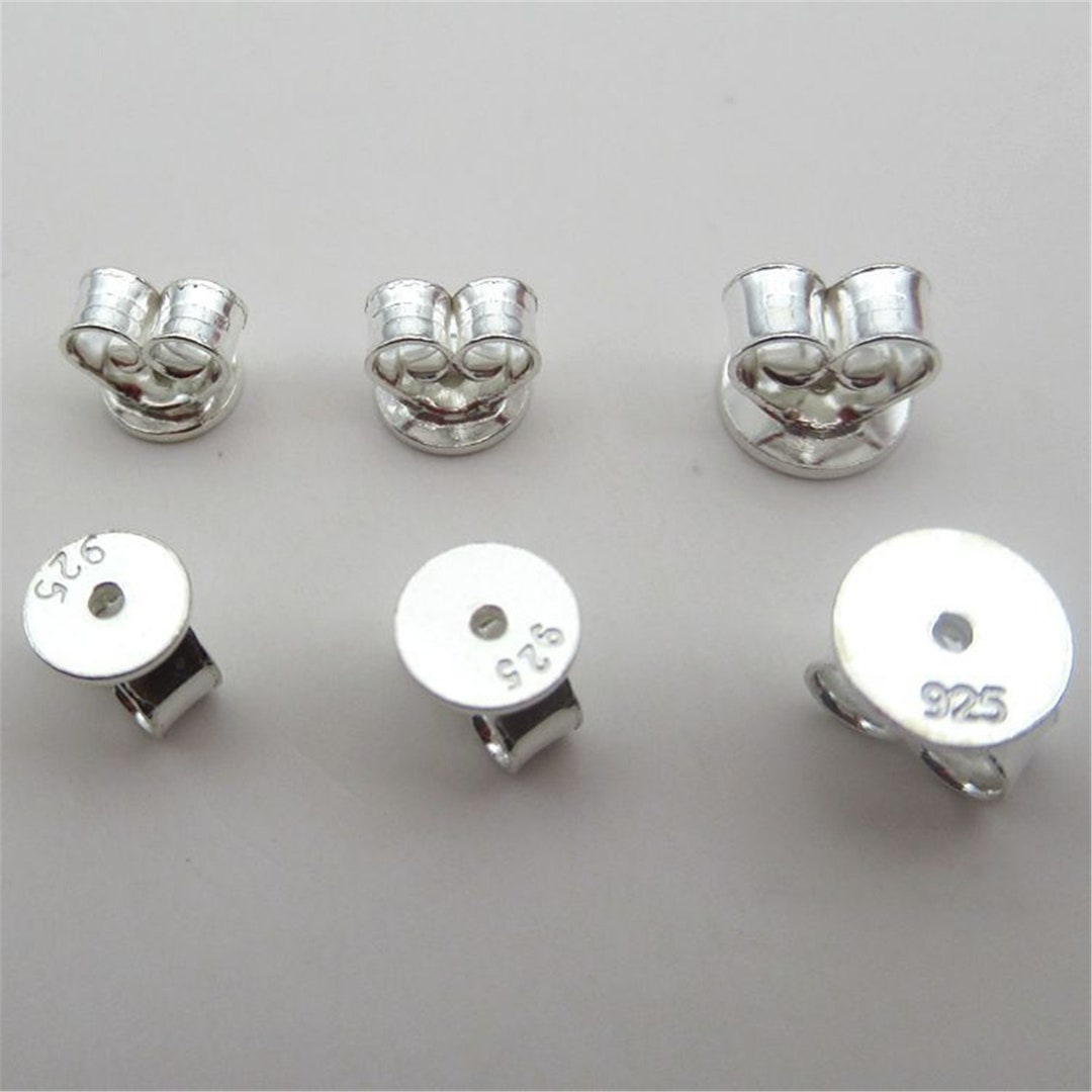 Sterling Silver Butterfly Ear Nuts, Earring Backs, Earring Backing, Ear ...