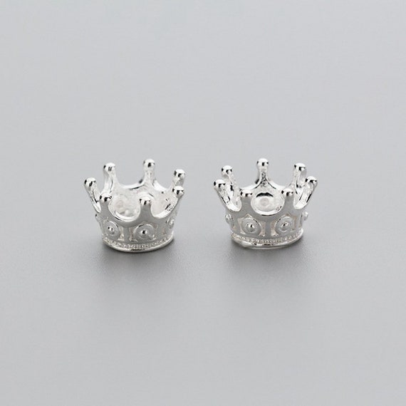 Sterling Silver Crown Bead Queen Crown Beads Necklace Bead - Etsy