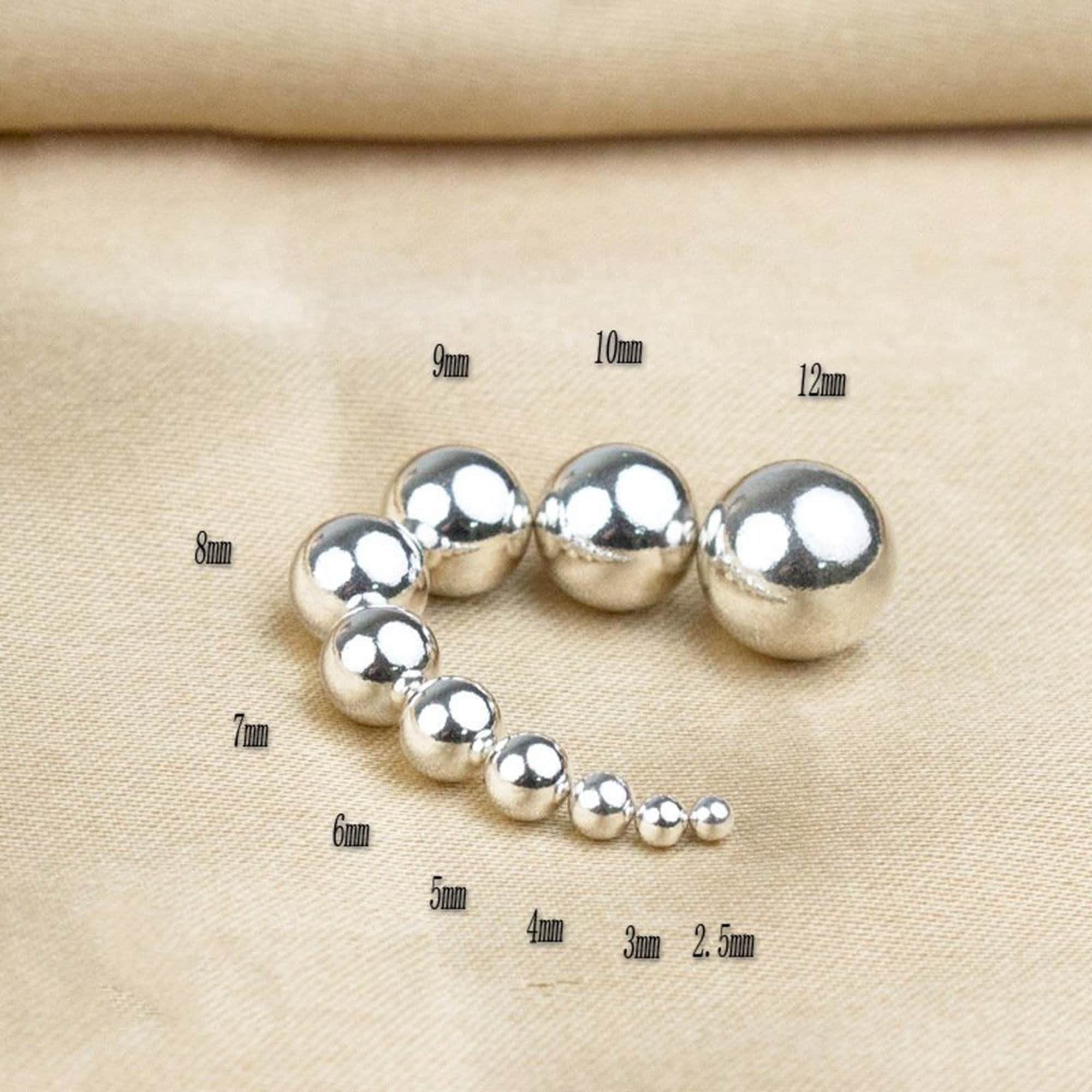 925 Sterling Silver Seamless Round Beads, 2.5mm-12mm - Etsy