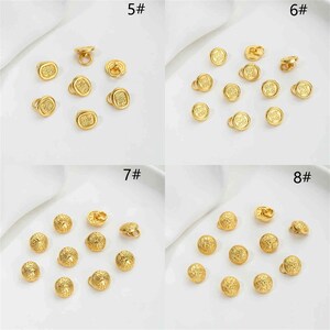 Matte Gold Plated Pattern Button Clasp, Lucky Spacer With Jump Ring - Etsy
