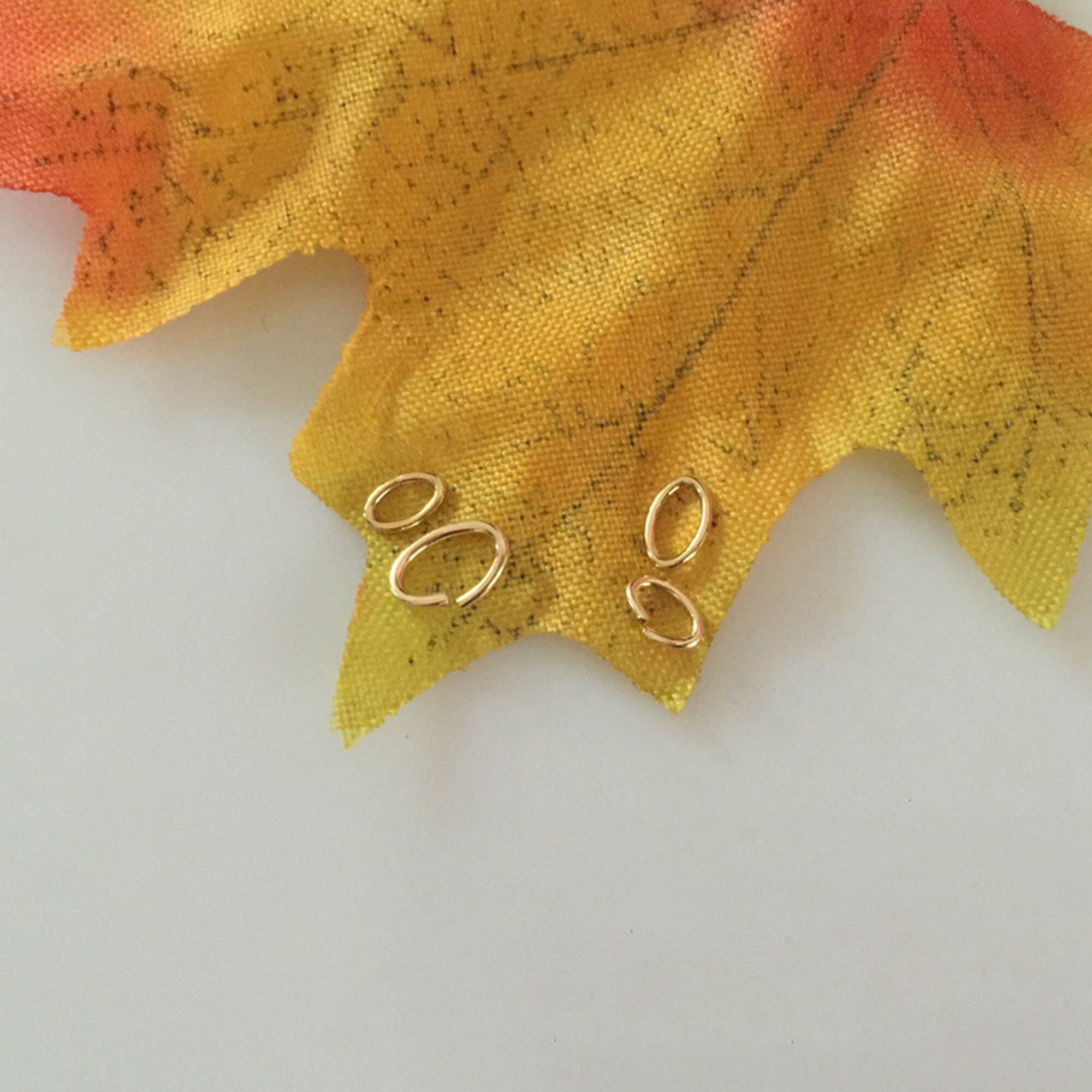 14K Gold Filled Open Oval Jump Rings Gold Filled Closed Oval - Etsy