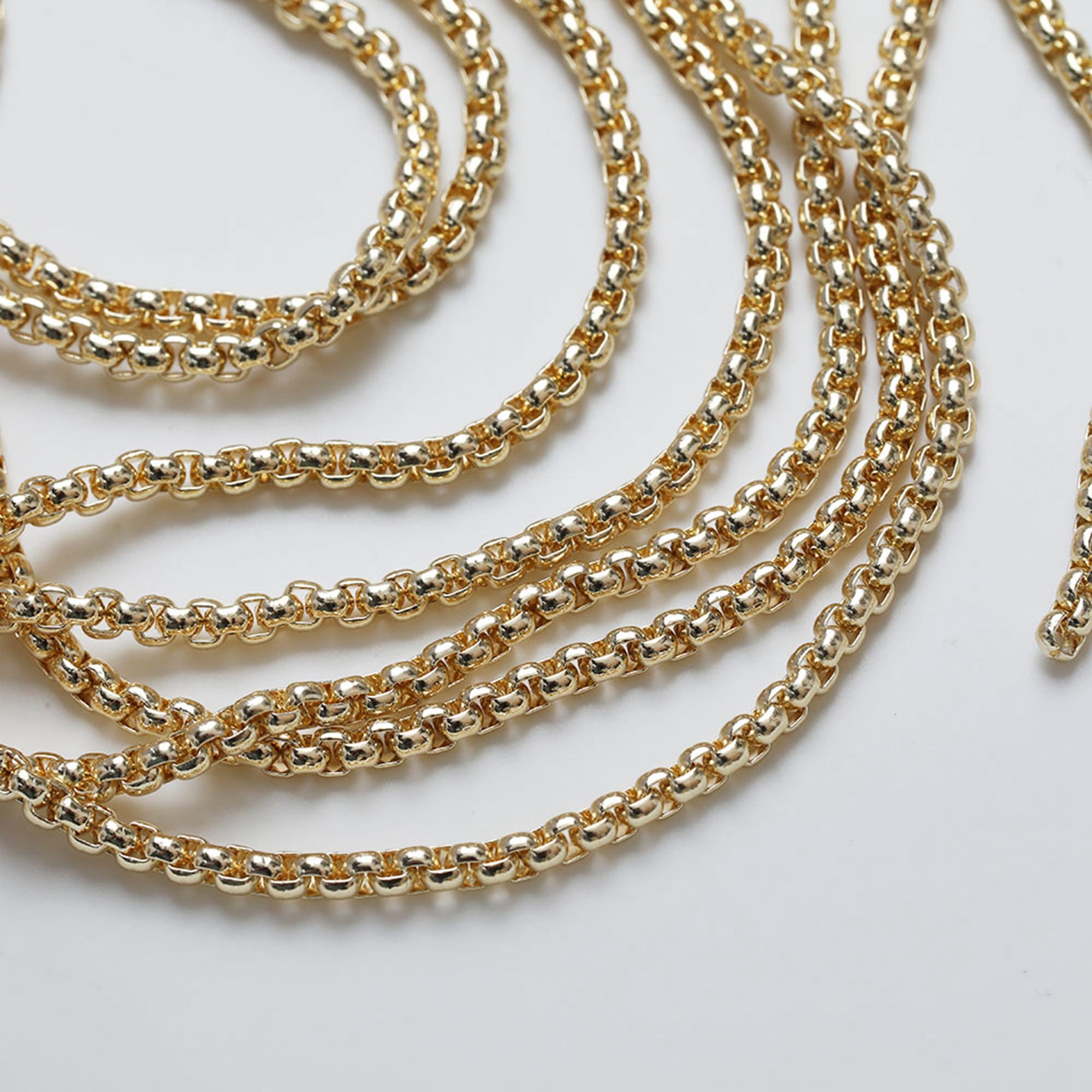 14K Gold Plated Copper Cable Chain, Bulk 2mm 2.5mm - Etsy