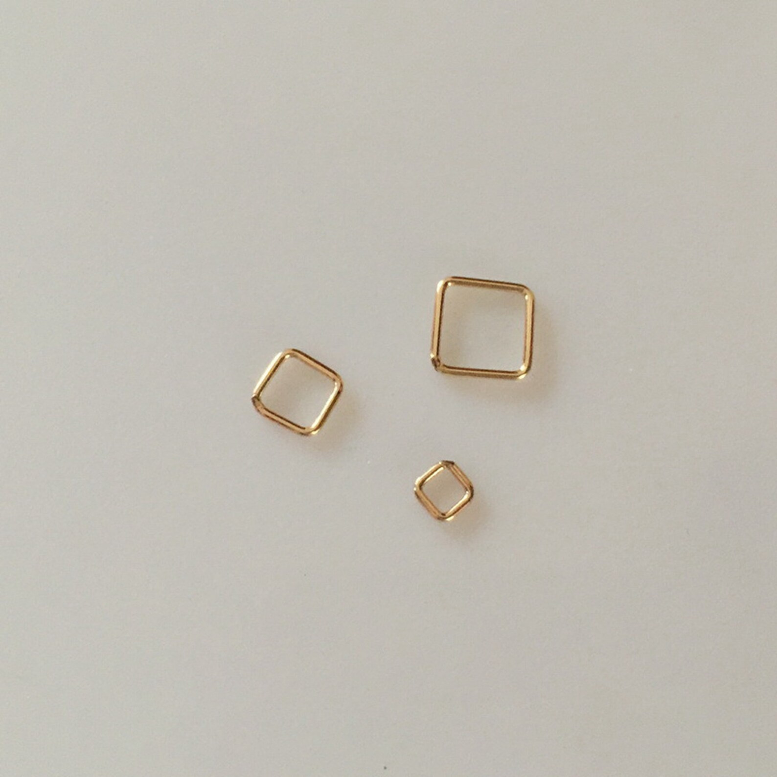 14K Gold Filled Closed Square Jump Rings Gold Filled Closed | Etsy