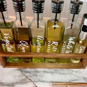 Oil Bottles and Caddy Oil Bottle Holder Set of Bottles - Etsy