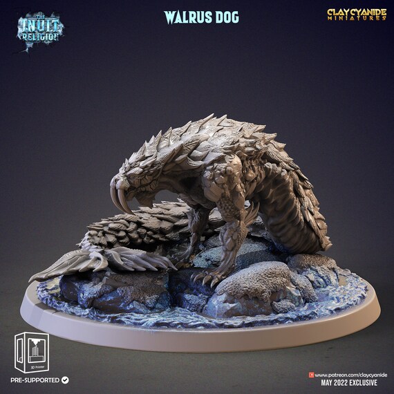 Walrus Dog Inuit Religion Clay Cyanide DND RPG - Etsy