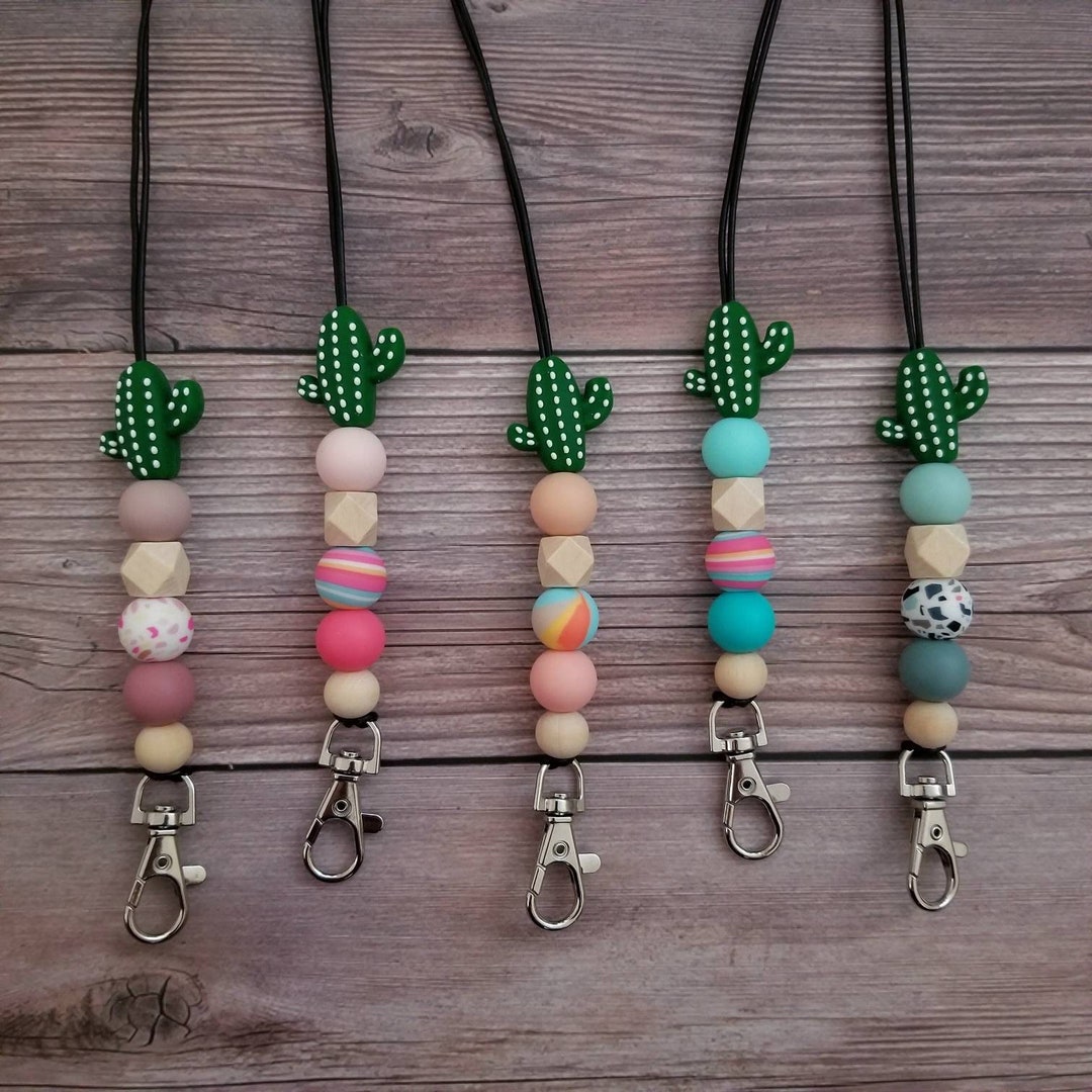 Cactus Lanyard / Cactus Silicone Lanyard / ID Holder / ID Badge Lanyard ...