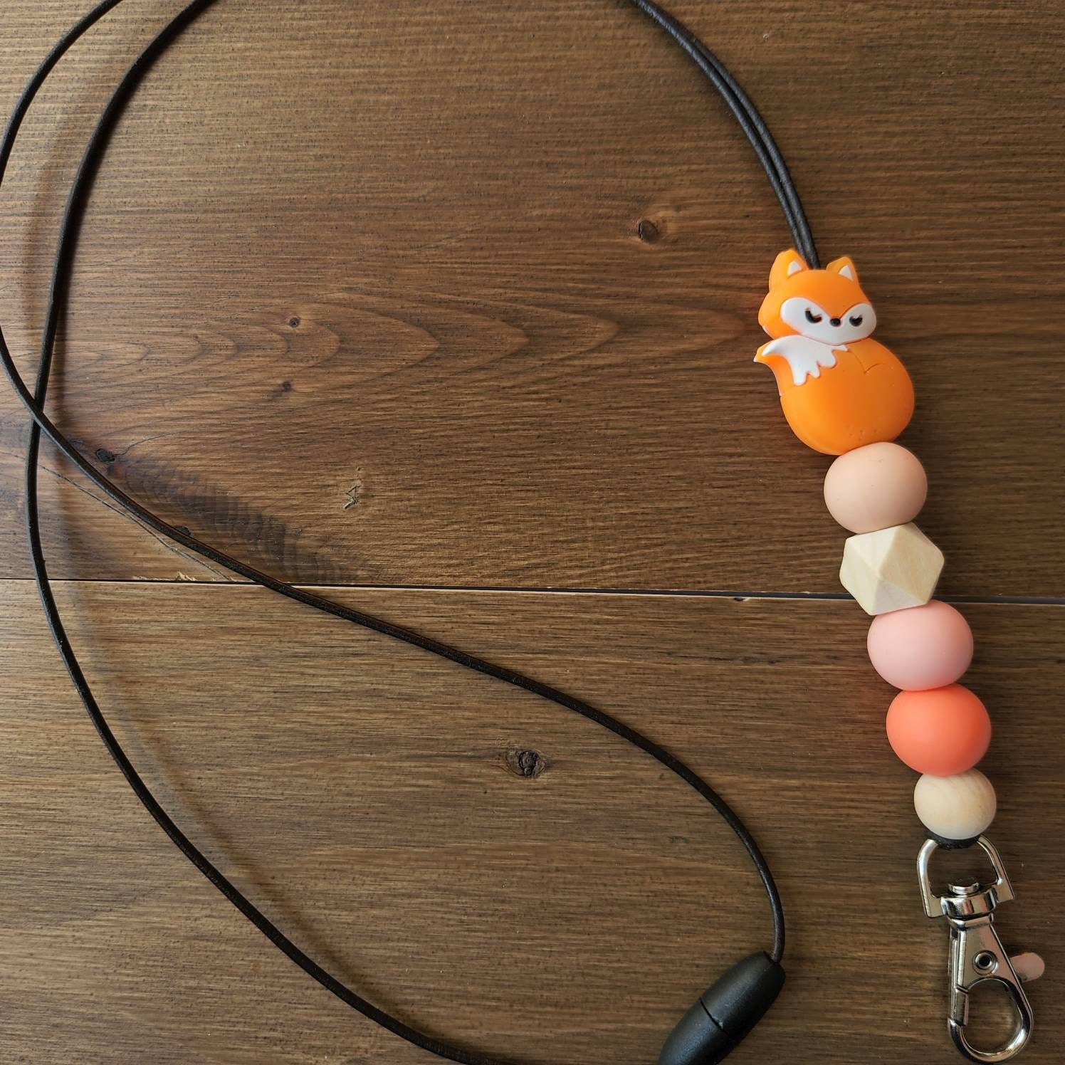 Fox Lanyard / Silicone Lanyard / ID Holder / ID Badge Lanyard - Etsy