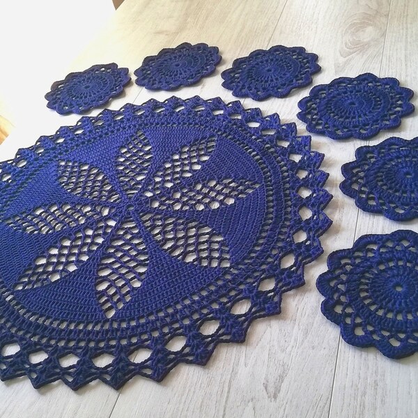 Blue Doilies - Etsy