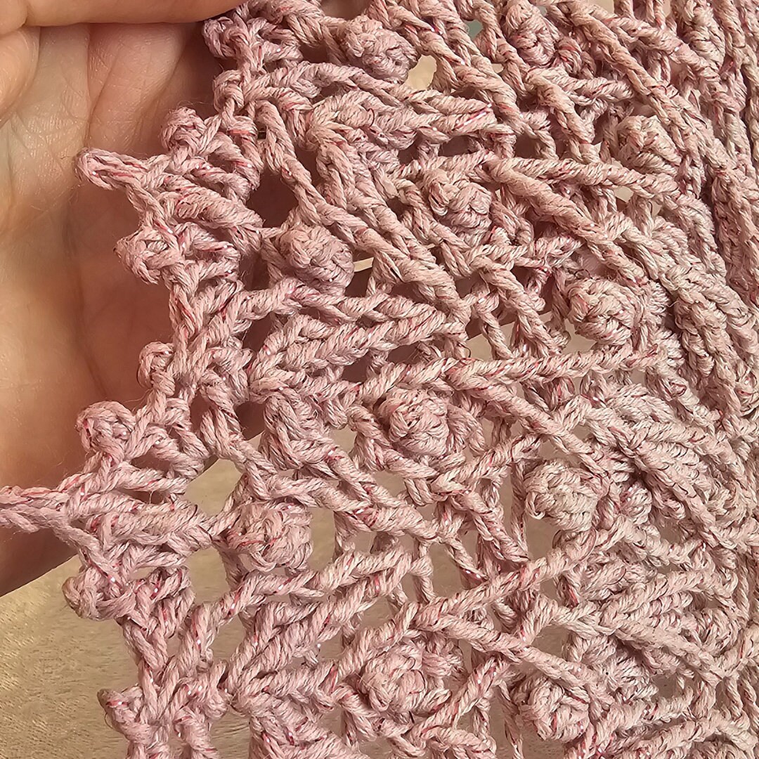 Pink Crochet Textured Doily With Glitter - Etsy