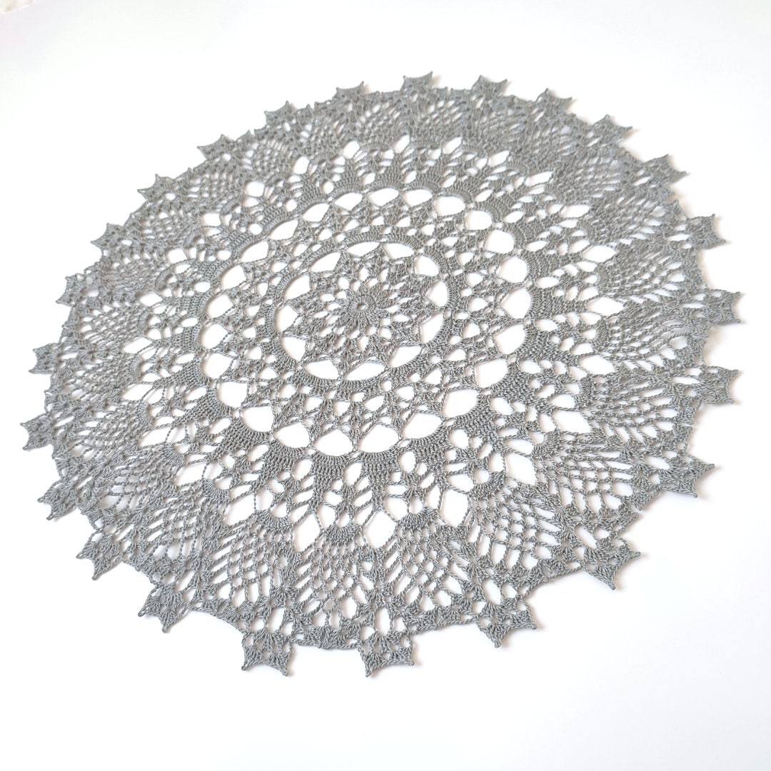 Delicate Silver Grey Lace Doily - Etsy Australia